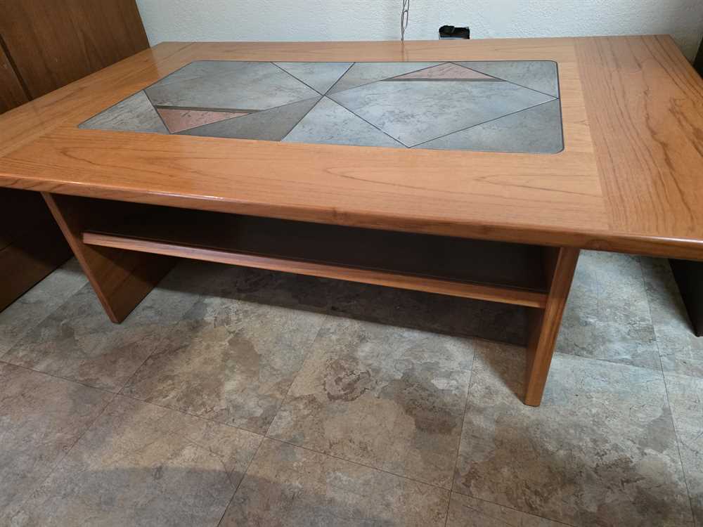 Gangso Mobler Denmark Teak and Tile Coffee Table and 2 Side Tables Set ...